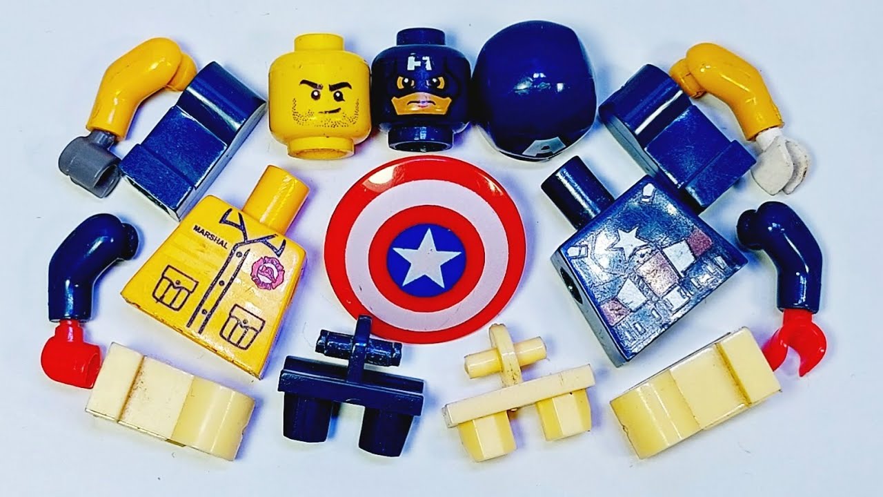 LEGO CAPTAIN AMERICA AND MARSHALL UNIFORM YELLOW | LEGO BUILD MARVEL ...