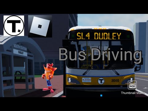 MBTA Roblox Bus Driving Route SL4 to Dudley - YouTube