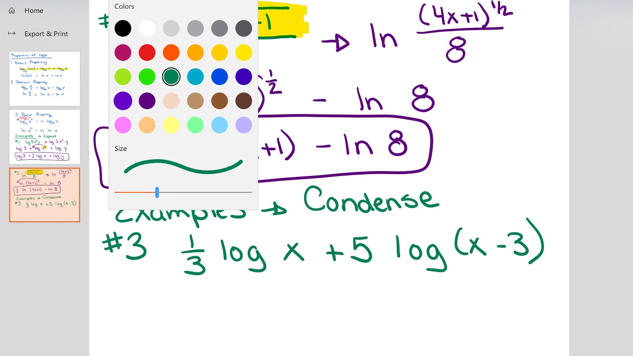 Properties of Logs - YouTube