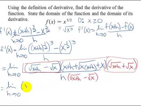 Finding a Function Algebraically for the Derivative - YouTube