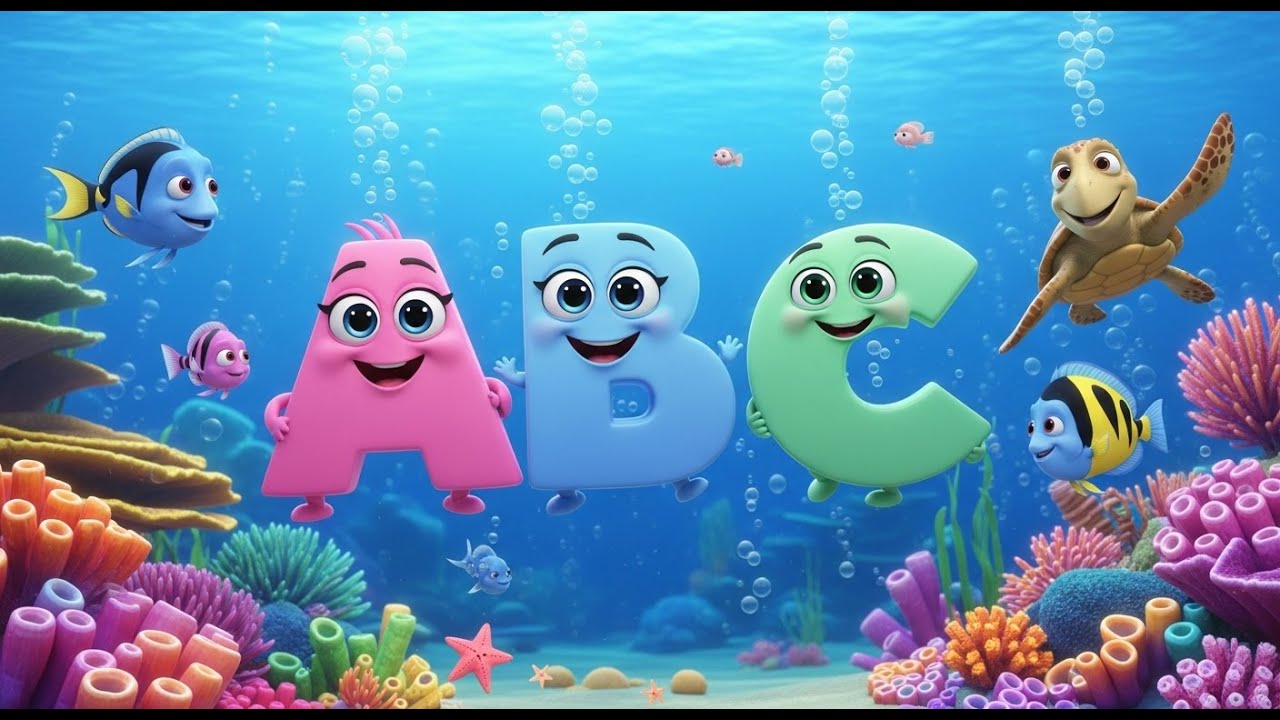 ABC Sob as Ondas do Oceano 🐠 | Learn ABC for Kids | Ocean Waves ...