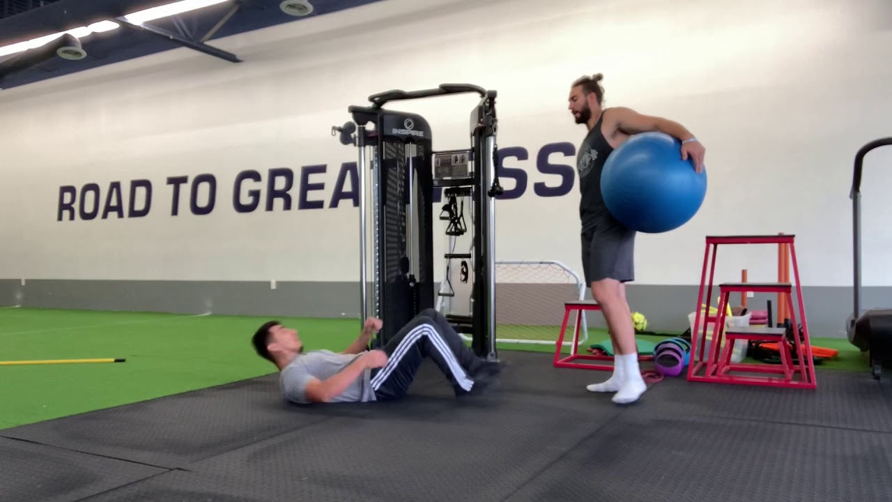 Stability Ball Deadbug - YouTube
