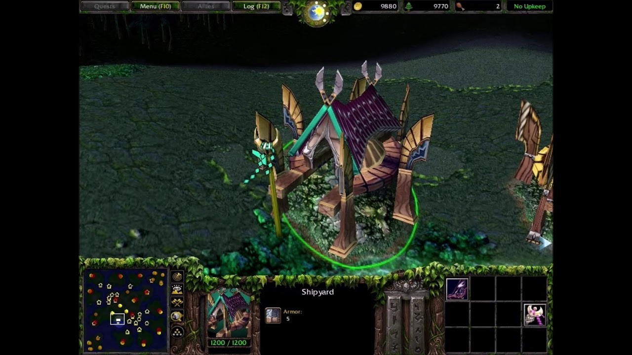 WC3 Classic: Improved Night Elf Shipyard and High Elf Version - YouTube