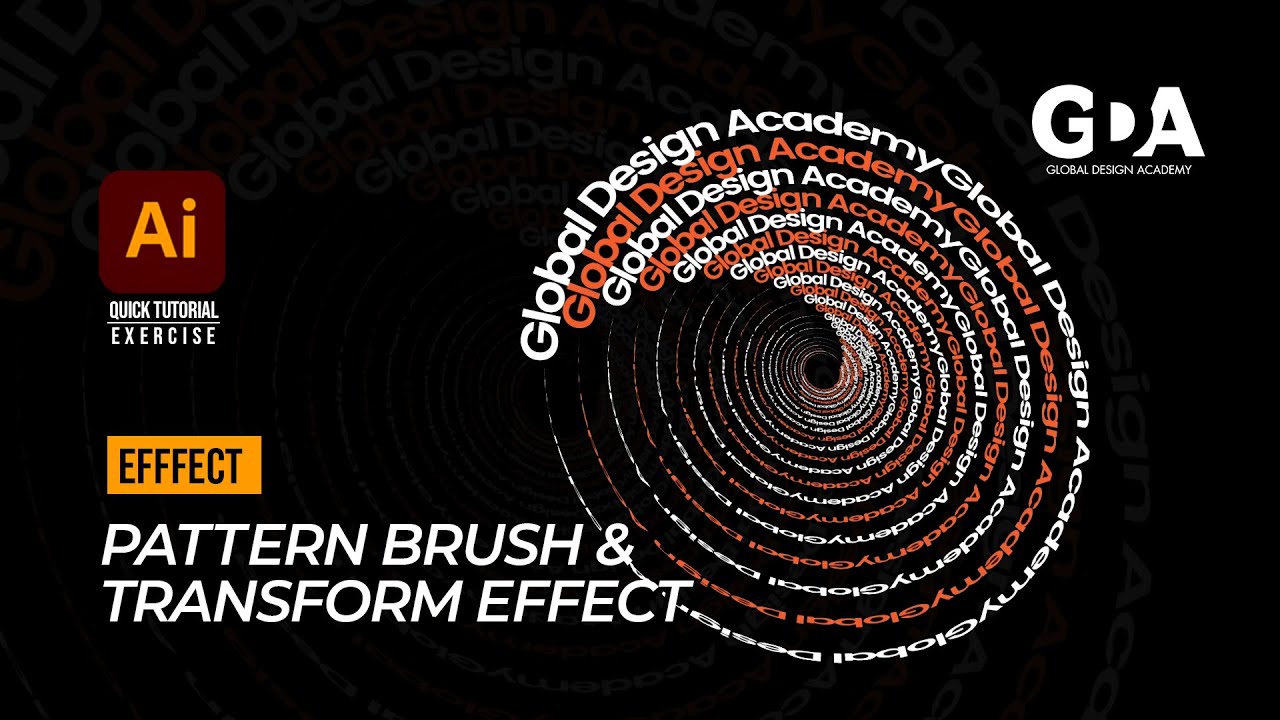Pattern Brush & Transform Effect | Abstract Design | GDA | Adobe ...