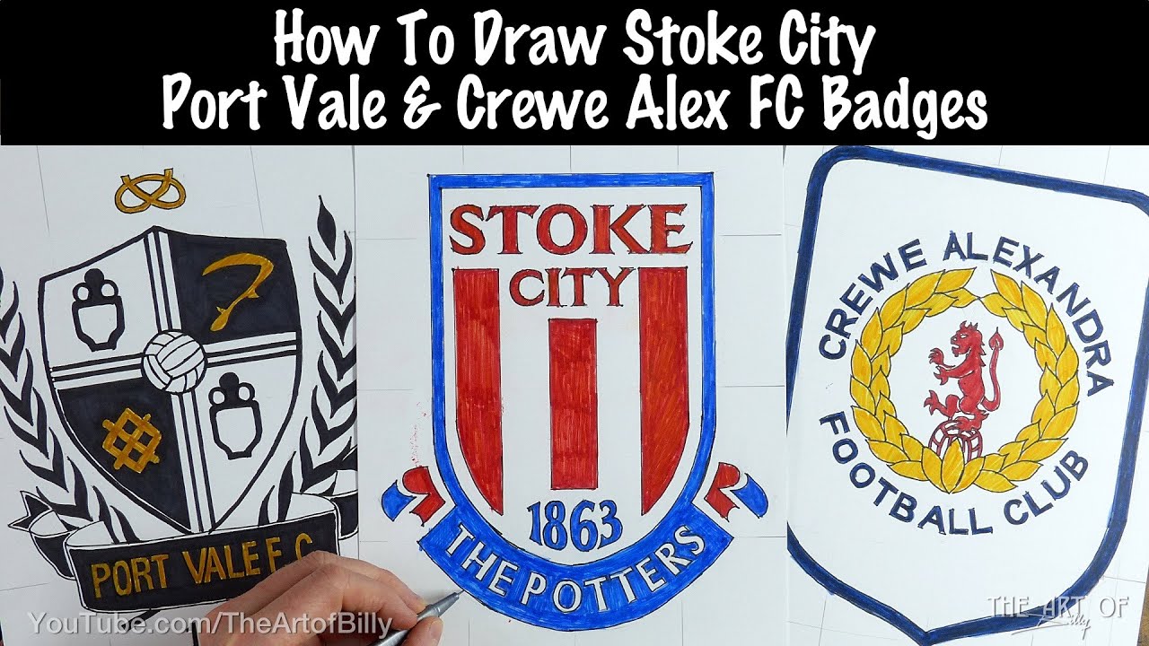 How To Draw the Stoke City, Port Vale and Crewe Alexandra Football ...