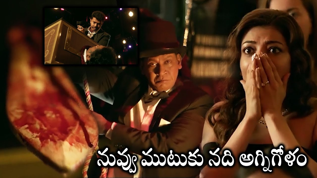 Vijay Thalapathy Super Hit Powerful Fighting Scene || Kajal Aggarwal ...