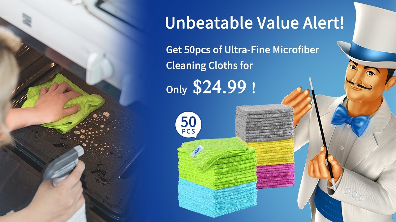 Unbeatable Value Alert! Get 50pcs of Ultra-Fine Microfiber Cleaning ...