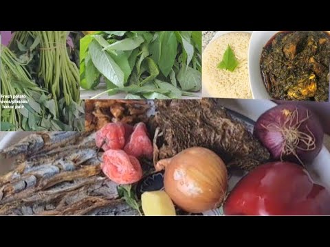 How to cook Sweet Potato Leaves Stew with krain krain Best recipe step ...
