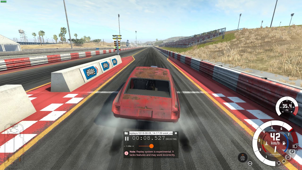 BeamNG drive Drag test - YouTube