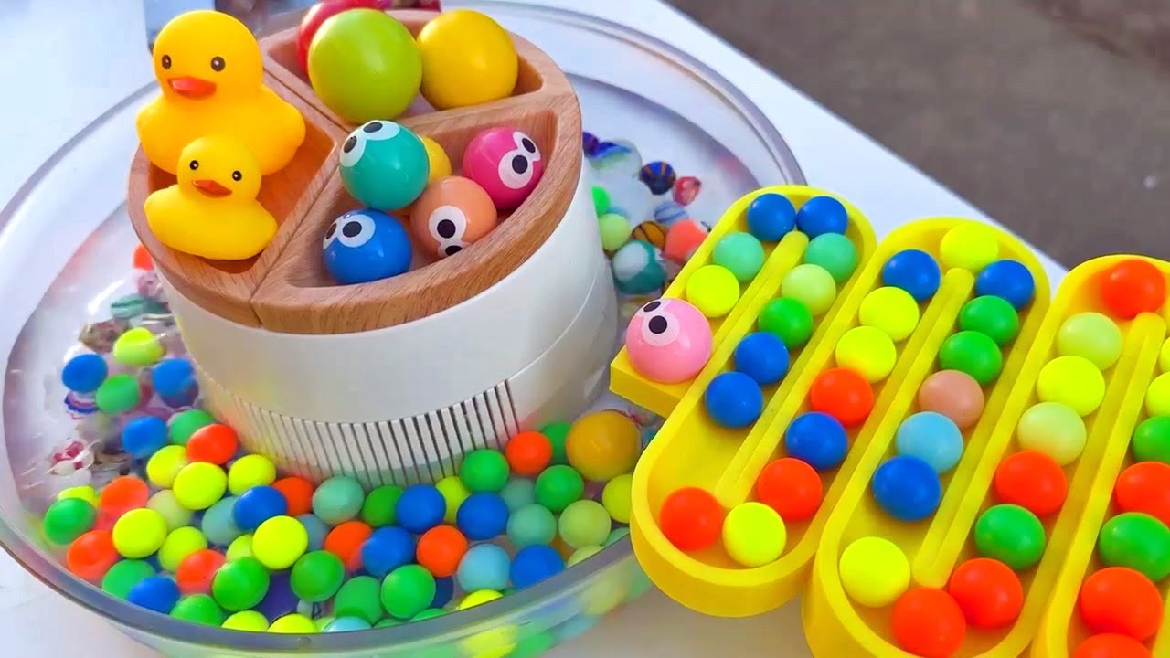 Outdoor somen sink & HABA squiggly slope Water and ball healing ASMR ...