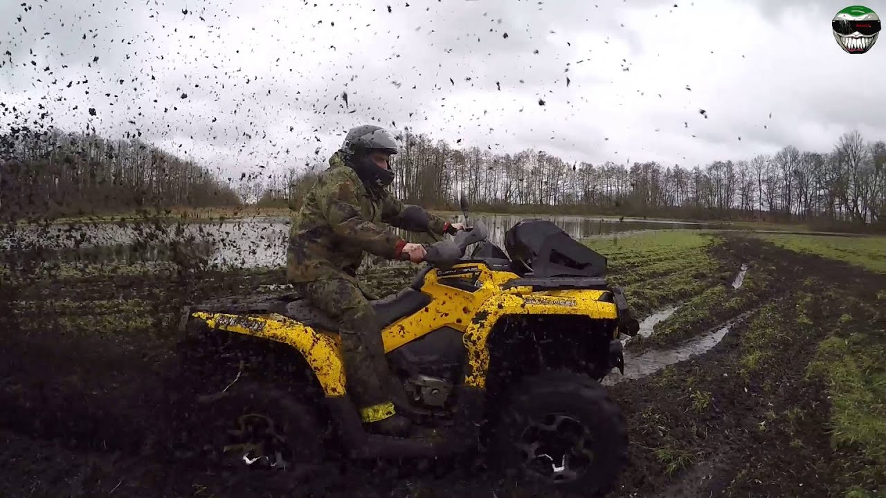 ATV//Unstoppable through the mud//Can am outlander xt - YouTube