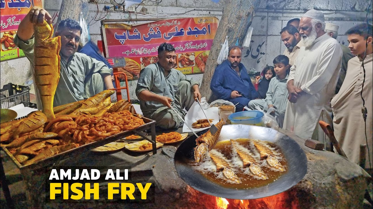 Masala Fried Fish & Grilled Fish Street Food Spicy | Amjad Fish Fry ...