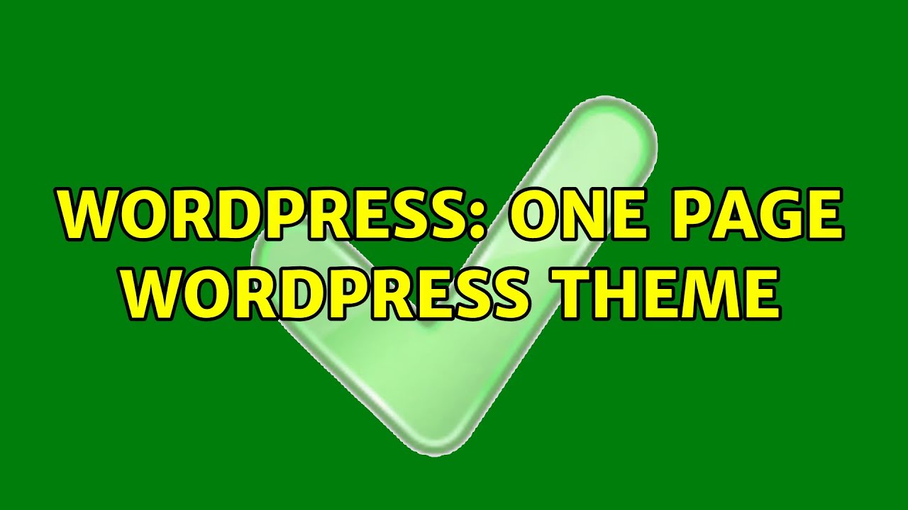 Wordpress One Page Wordpress Theme YouTube wordpress-one-page-wordpress-theme-youtube