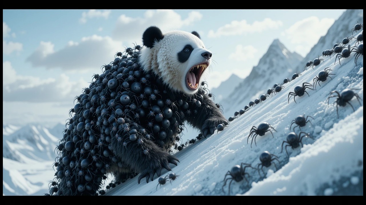 The Rescue Team Saves the Panda from Millions of Black Spiders in ...