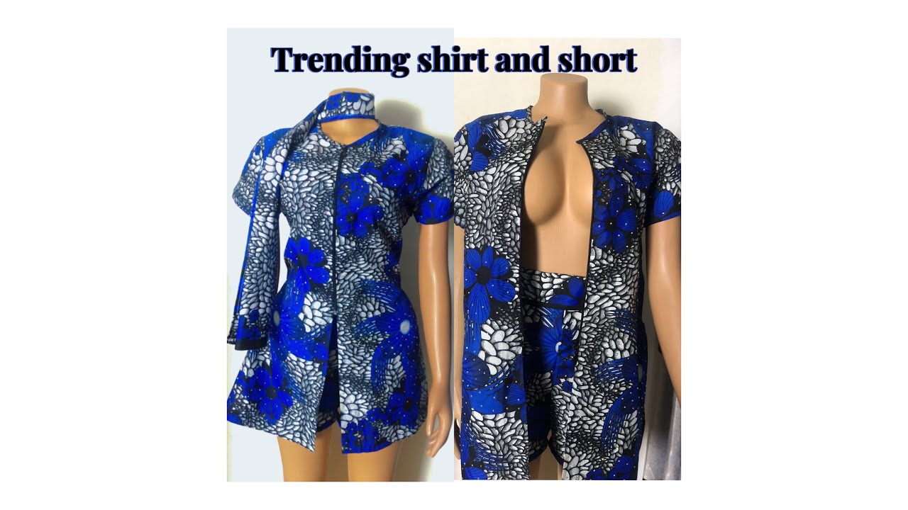 How to Cut and Sew Trending Front Zip-Shirt and Short (knicker ...