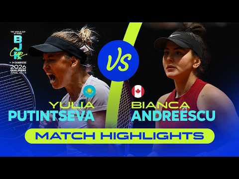 Yulia Putintseva (KAZ) v Bianca Andreescu (CAN) | 2026 Billie Jean King Cup Qualifiers | Highlights