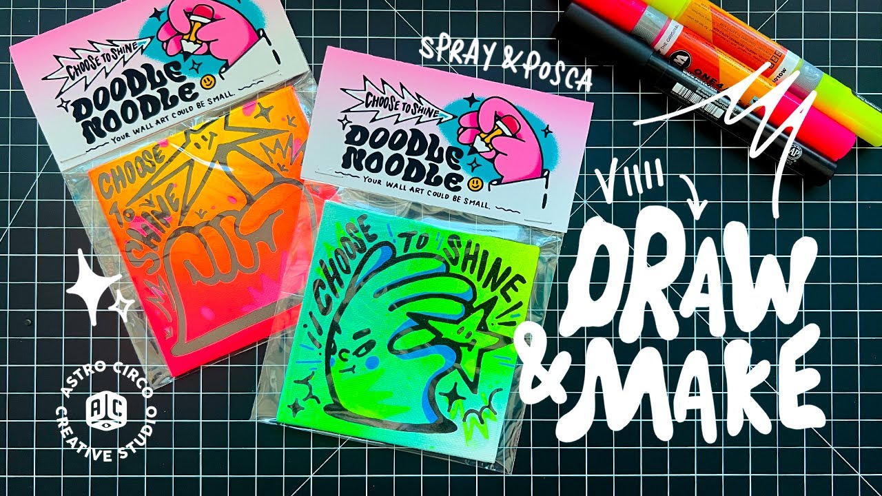 Small Canvas Doodle ☞ ☻ STUDIO ART | HANDMADE | STUDIO PACK - YouTube