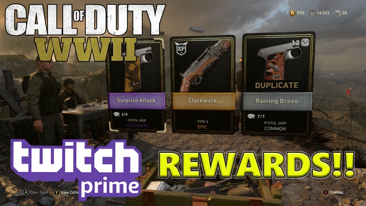 Call of Duty WW2- Last twitch prime reward!! - YouTube