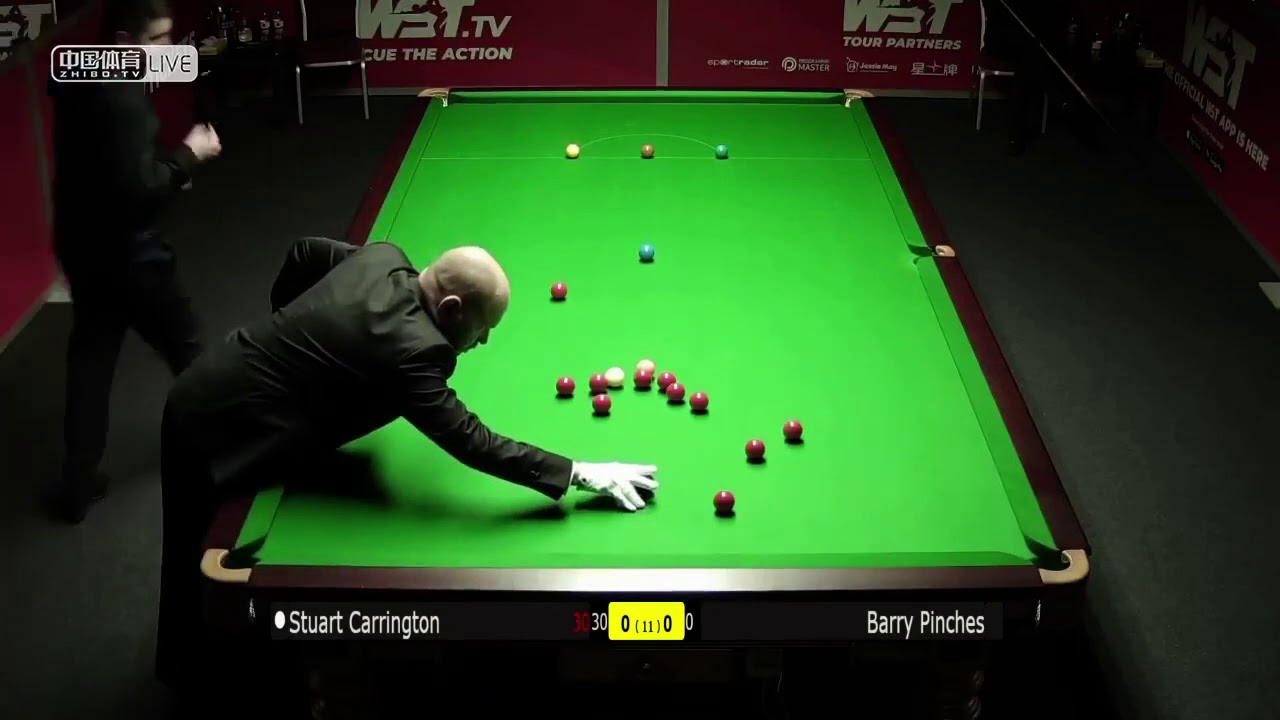 Round 1: Stuart Carrington vs Barry Pinches 2020 Snooker UK Champs ...