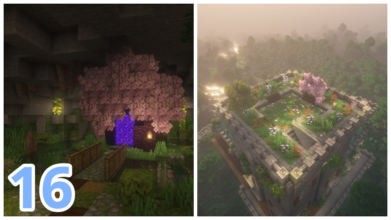 Minecraft | How to Build a Castle - Part 16: Portal Cave & Improvements ...