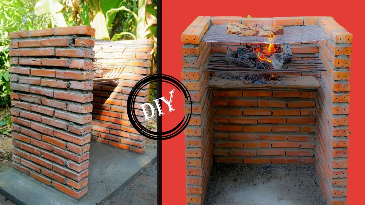DIY BBQ Grill from Brick | Outdoor Barbeque Homemade | Easy to Build ...