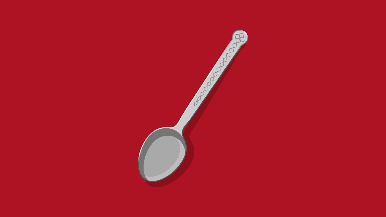 How to design a spoon in illustrator II Vector spoon design in ...