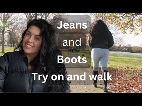 JEANS AND BOOTS TRY ON AND WALK
