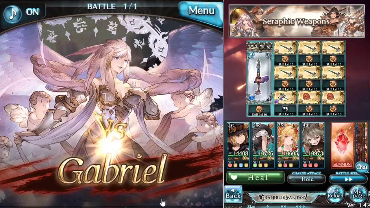 Granblue Fantasy : Gabriel Extreme Lvl70 (Earth Warlock) - YouTube