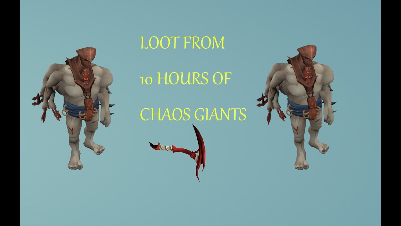 Runescape Loot from 10 hours of Chaos Giants - YouTube