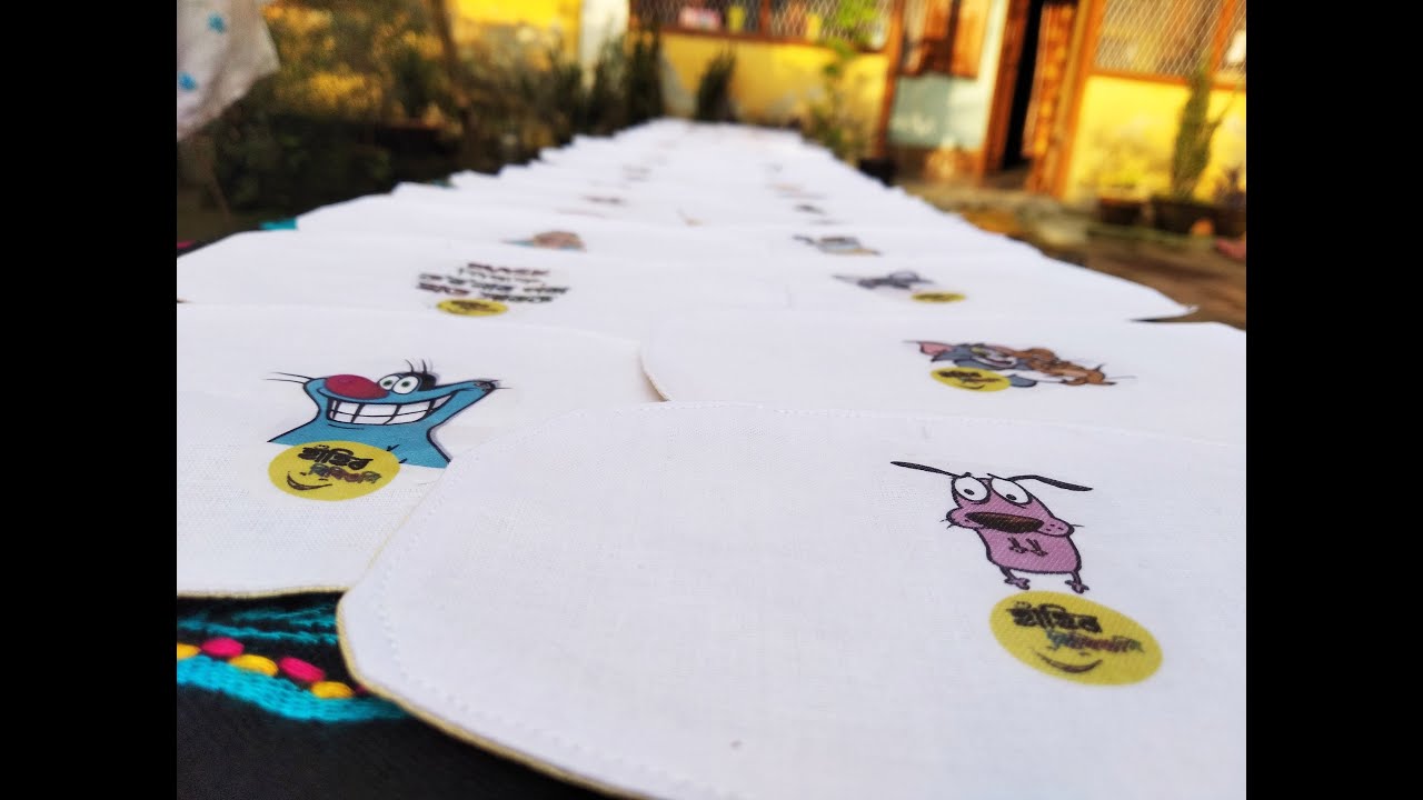 Hand Make Mask for kids with attractive cartoon character | Free ...