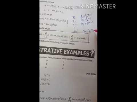 Hermite's Interpolation Formula - YouTube
