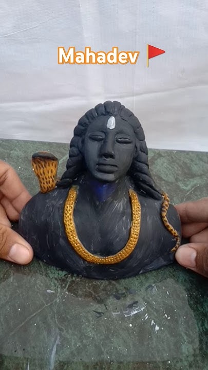 Painting of clay Shiva Thakur | Har har Mahadev | #clay #mahadev #shorts - YouTube