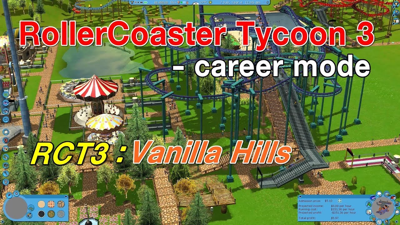 RollerCoaster Tycoon 3 Platinum(Soaked, Wild), Career mode RCT3 Lvl-01 ...