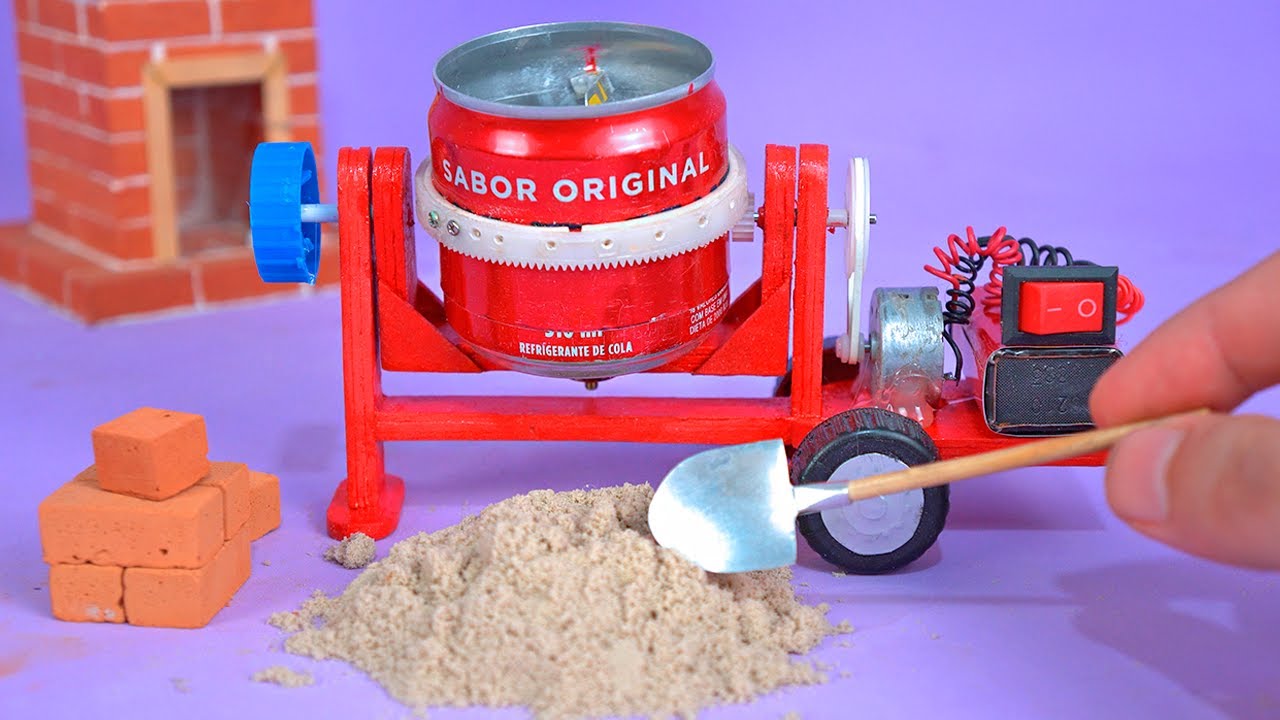 Amazing MINI CONCRETE MIXER for Construction made with Recyclable ...
