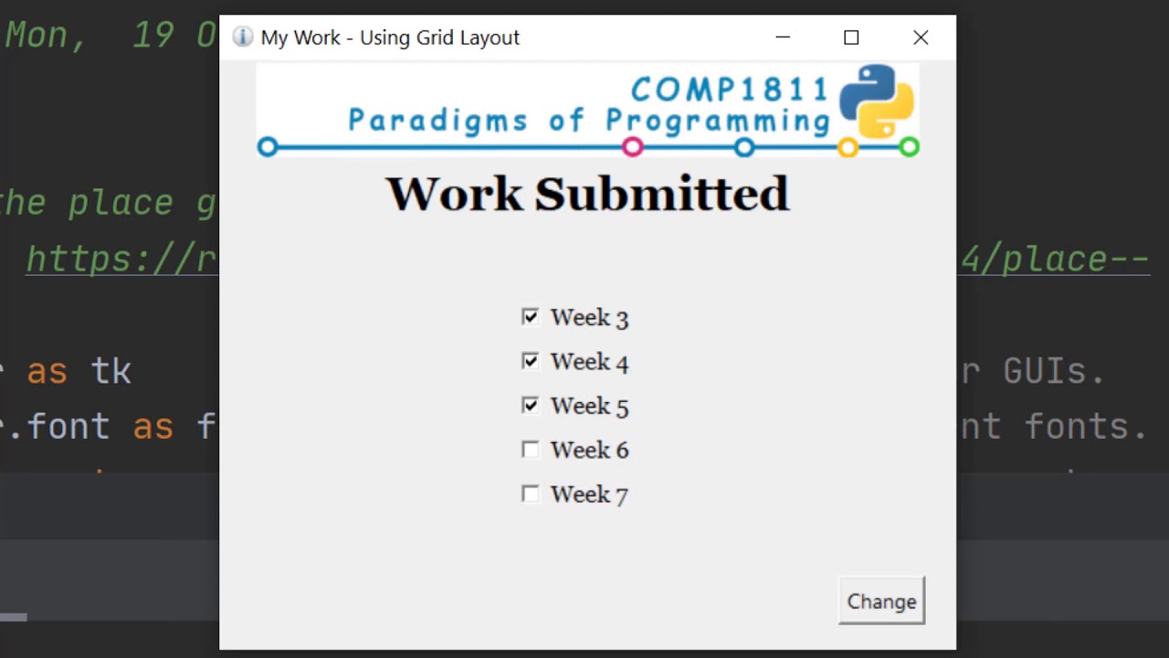 Python 040 - Using the place layout - YouTube