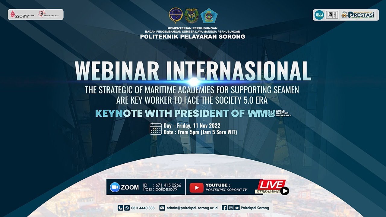 WEBINAR INTERNASIONAL WITH PRESIDENT WORLD MARITIME UNIVERSITY - YouTube
