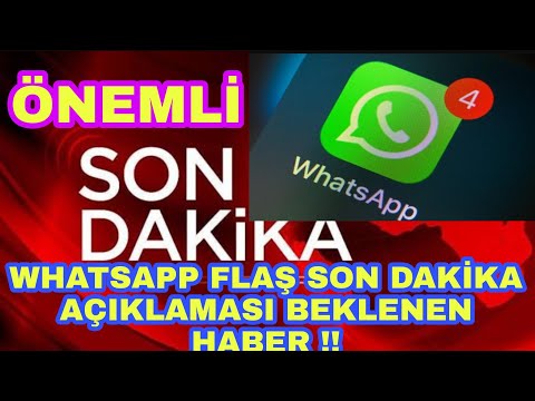 Sondakika WhatsApp Dan FLAŞ AÇIKLAMA Geldi BEKLENEN HABER !!