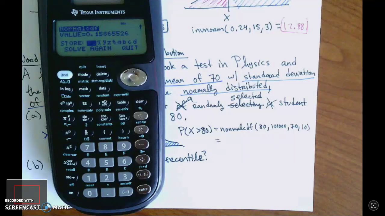 Chapter 6: Normal Distribution Word Problem - YouTube