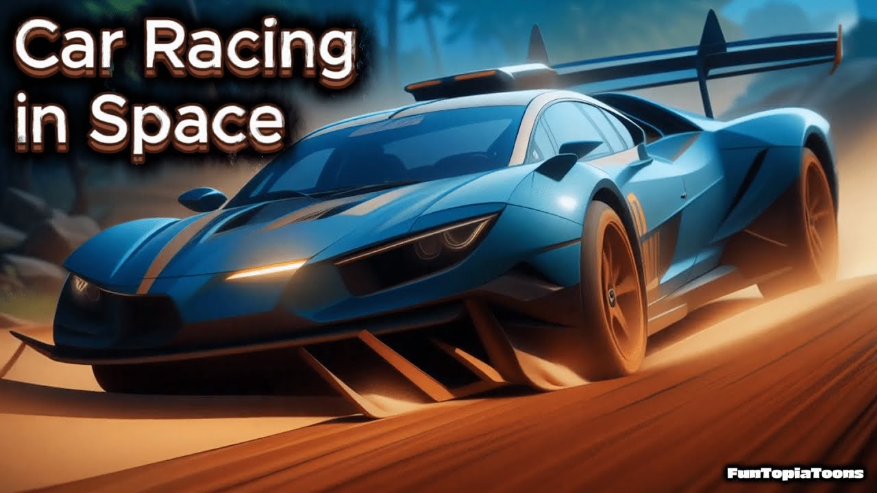Car Racing in Space I AI Animation - YouTube