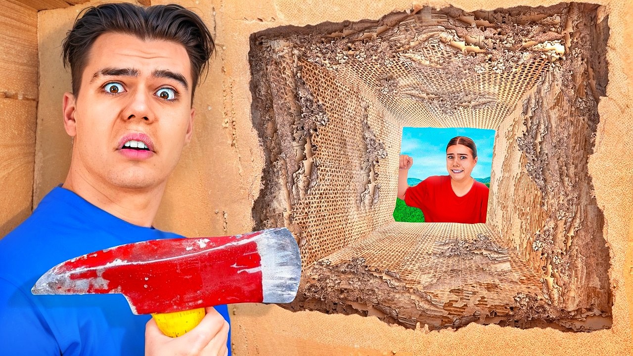 100 Layers of Cardboard Box Escape Challenge! 📦 - YouTube