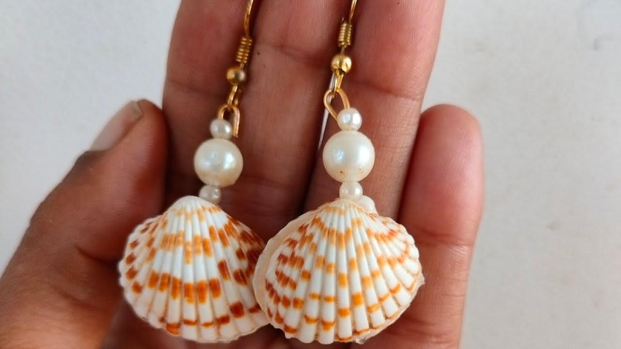 Beautiful Sea shell earrings - YouTube