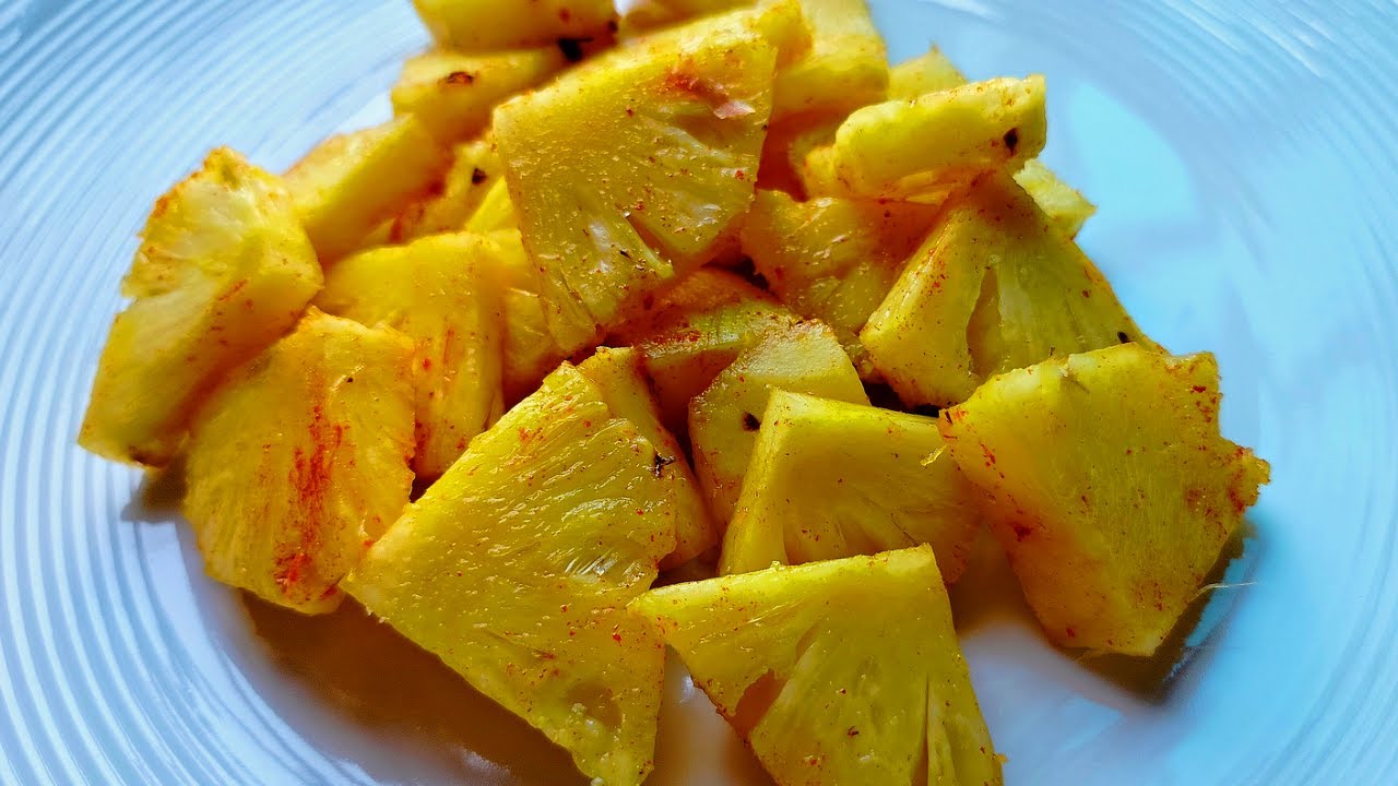 আনারস ভর্তা রেসিপি/আনারস মাখা/Pineapple chaat recipe/Street food ...