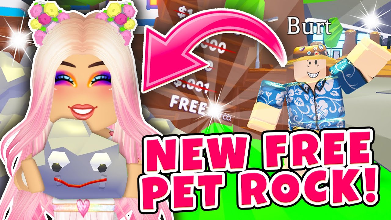 *NEW* FREE Pet ROCK For One Day Only! Playing Roblox With The Rock In ...