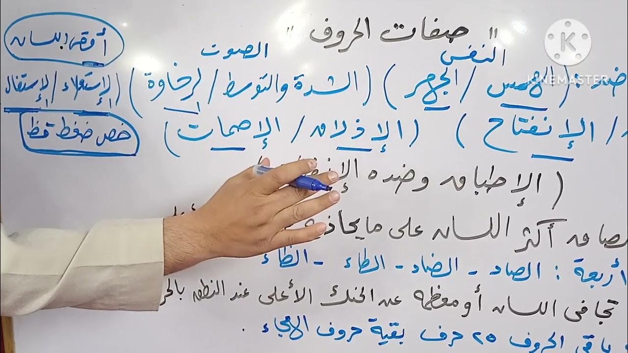 الدرس 👈 ٥٢ من دروس التجويد الميسر للمبتدئين 🥀 صفات الحروف 👈 صفة الإطباق وضدها الإنفتاح 🥀