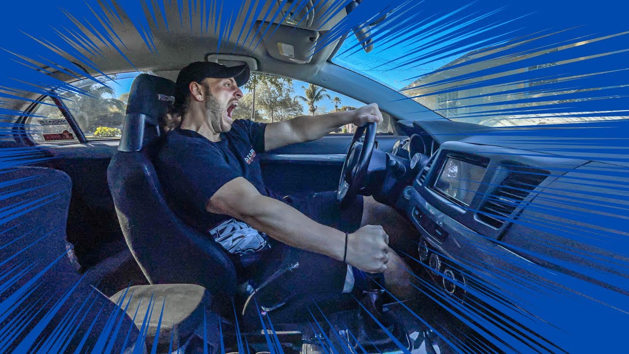 Learning how to drive STICK in a 400HP EVO X! - YouTube