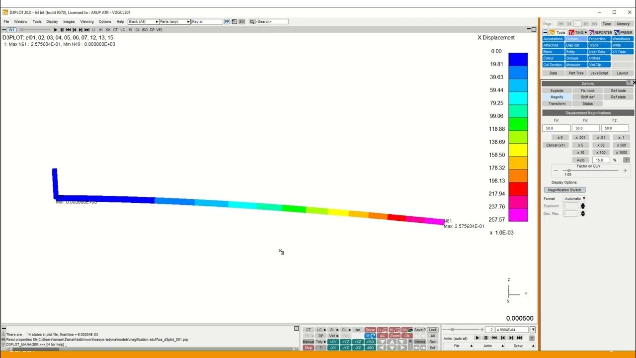 D3PLOT Magnification Display (Quality Models and Results: Results Insight) - YouTube