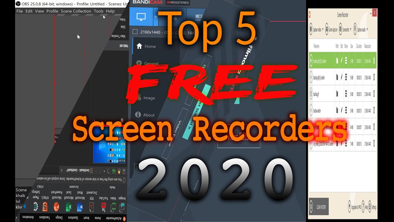 Top 5 Best FREE SCREEN RECORDING Software (2020) - YouTube