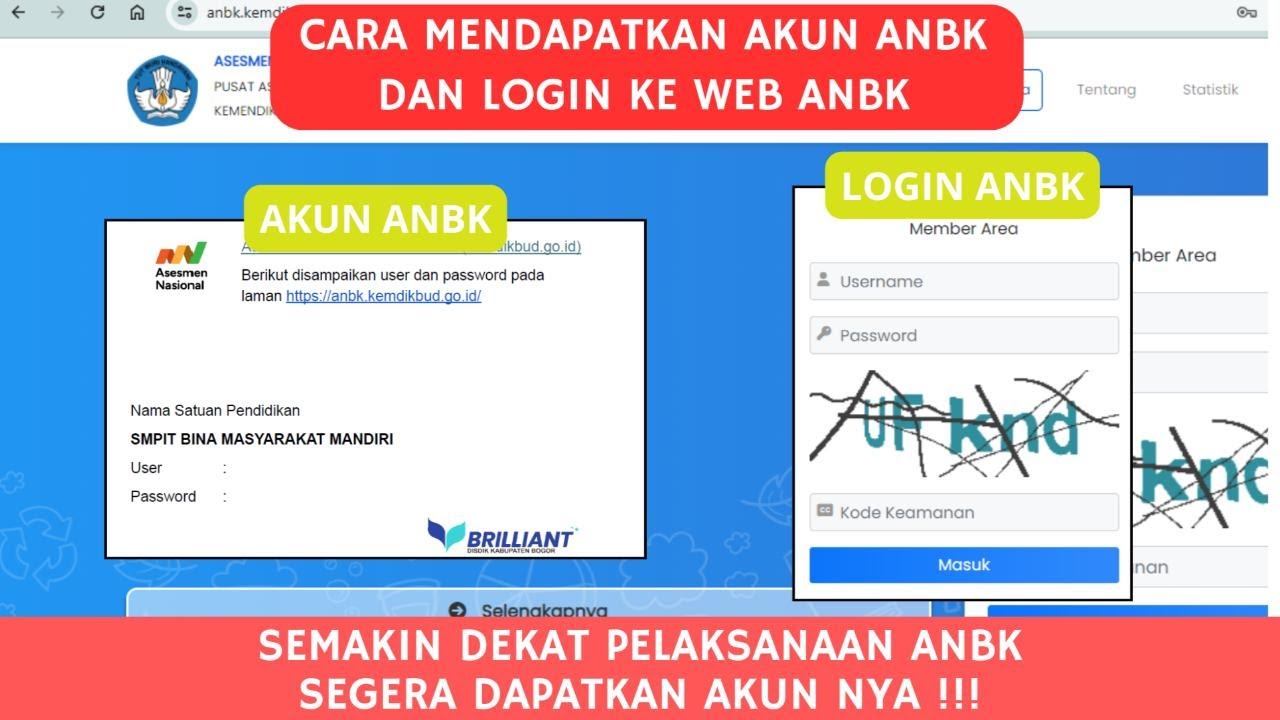 CARA MENDAPATKAN AKUN ANBK DAN LOGIN KE WEB ANBK | SEBENTAR LAGI ...
