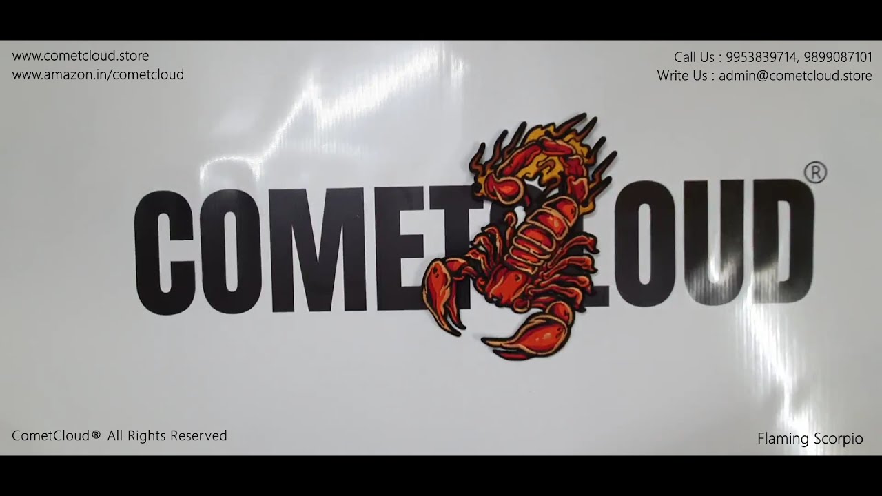 CometCloud® Flaming Scorpio Embroidery Iron on Patch - YouTube