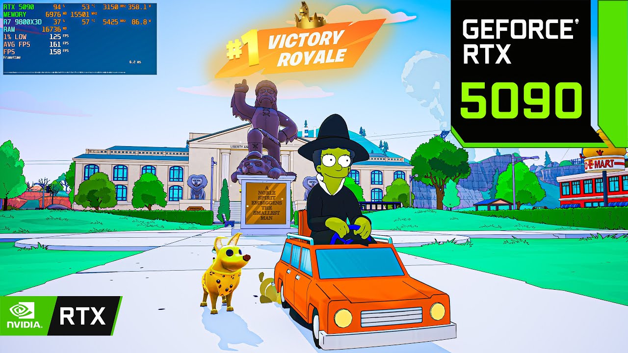Fortnite New Simpsons Season : RTX 5090 ( 4K Maxmimum Settings RTX ON ...